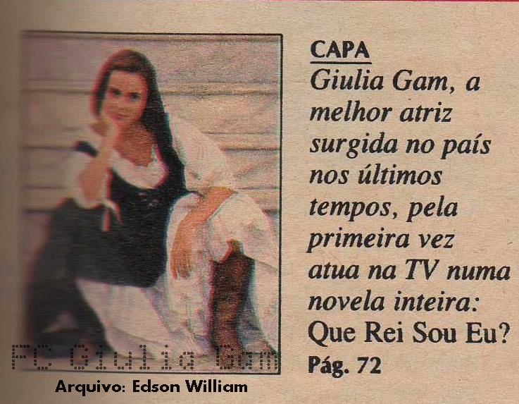 A HORA DO JOVEM TALENTO :: Fã Clube Giulia Gam